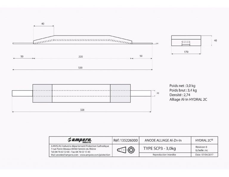 Anodes type SCP - Ampere.com
